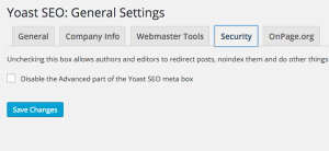 Yoast WordPress SEO Tutorial Settings