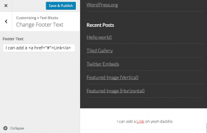 Adding a Text Block via the Customizer in WordPress - WP Beaches